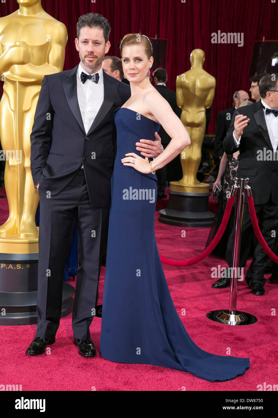 AMY ADAMS DARREN LE GALLO 86TH ANNUAL ACADEMY AWARDS RED CARPET LOS ...