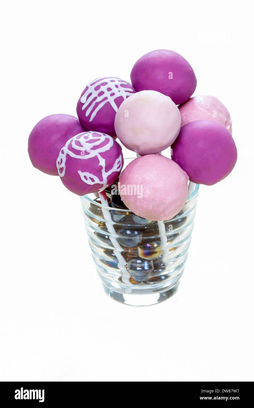 Violet, lilac and pink cake popsViolet, lilac and pink cake pops Stock ...