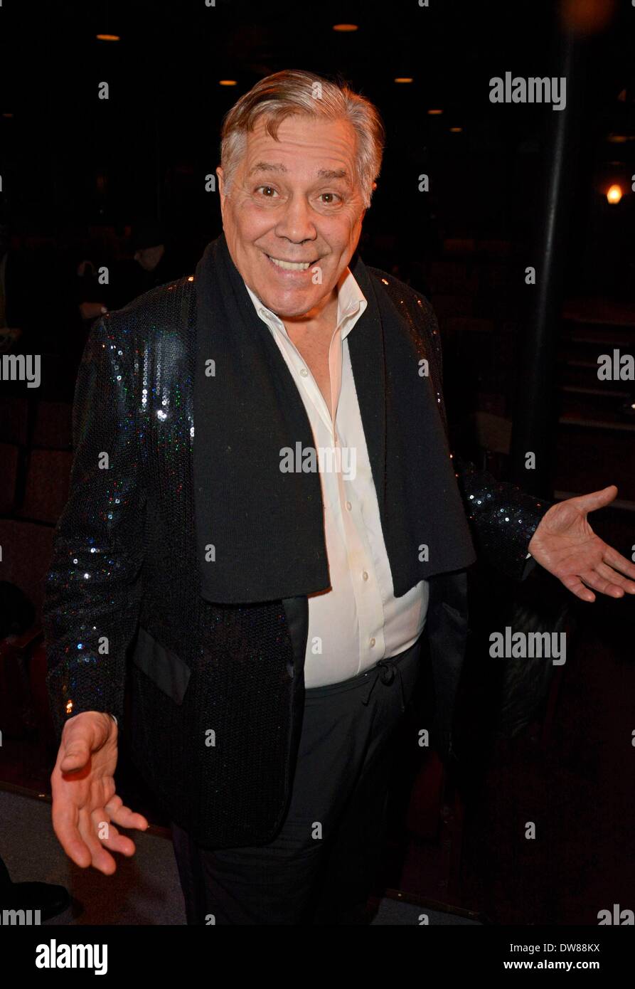 New York, NY, USA. 2nd Mar, 2014. George Marcy backstage for West Side ...