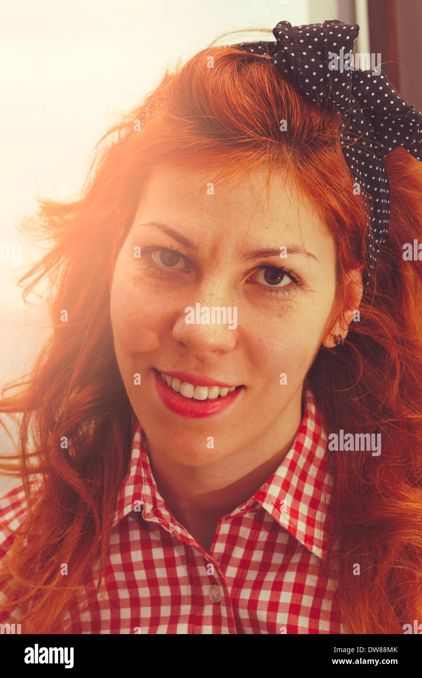 Portrait of a Pin-up Girl Stock Photo - Alamy