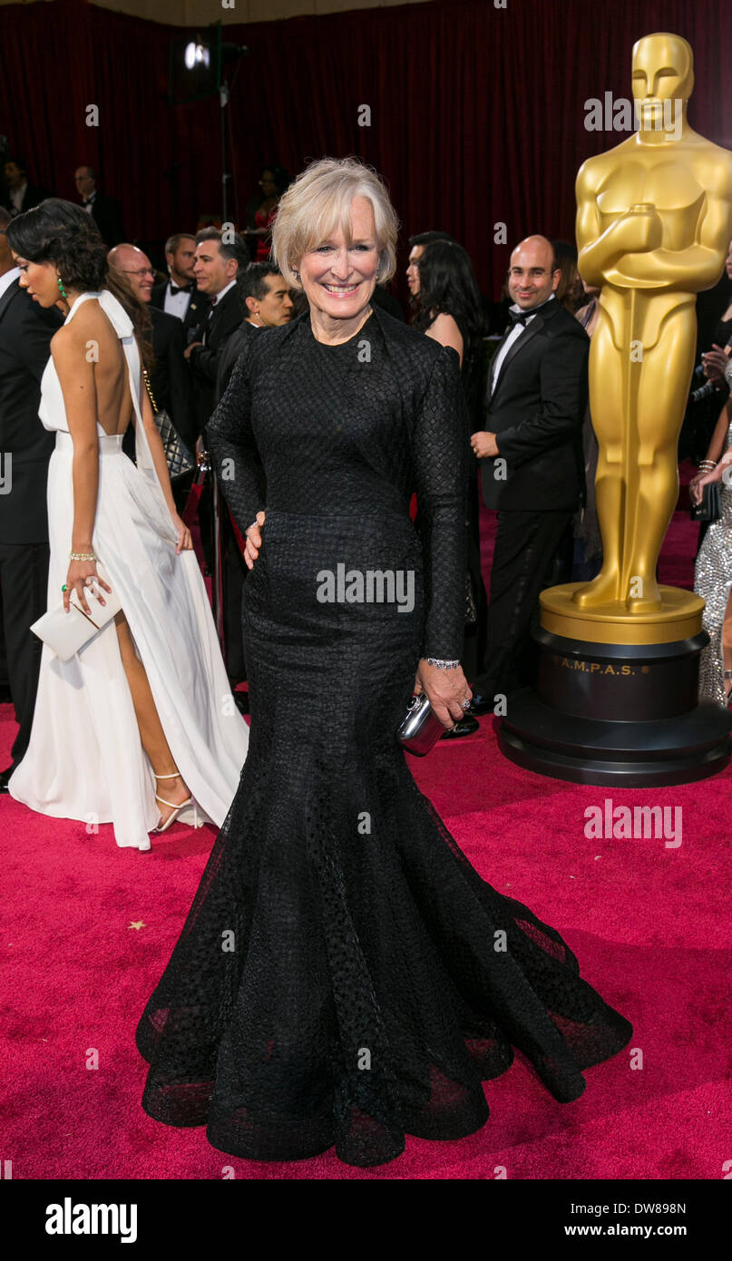 GLENN CLOSE 86TH ANNUAL ACADEMY AWARDS RED CARPET LOS ANGELES USA 02 ...