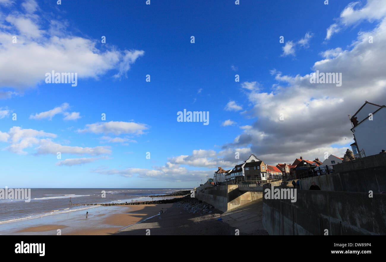 The seafront and beach at Sheringham on the North Norfolk coast Stock ...