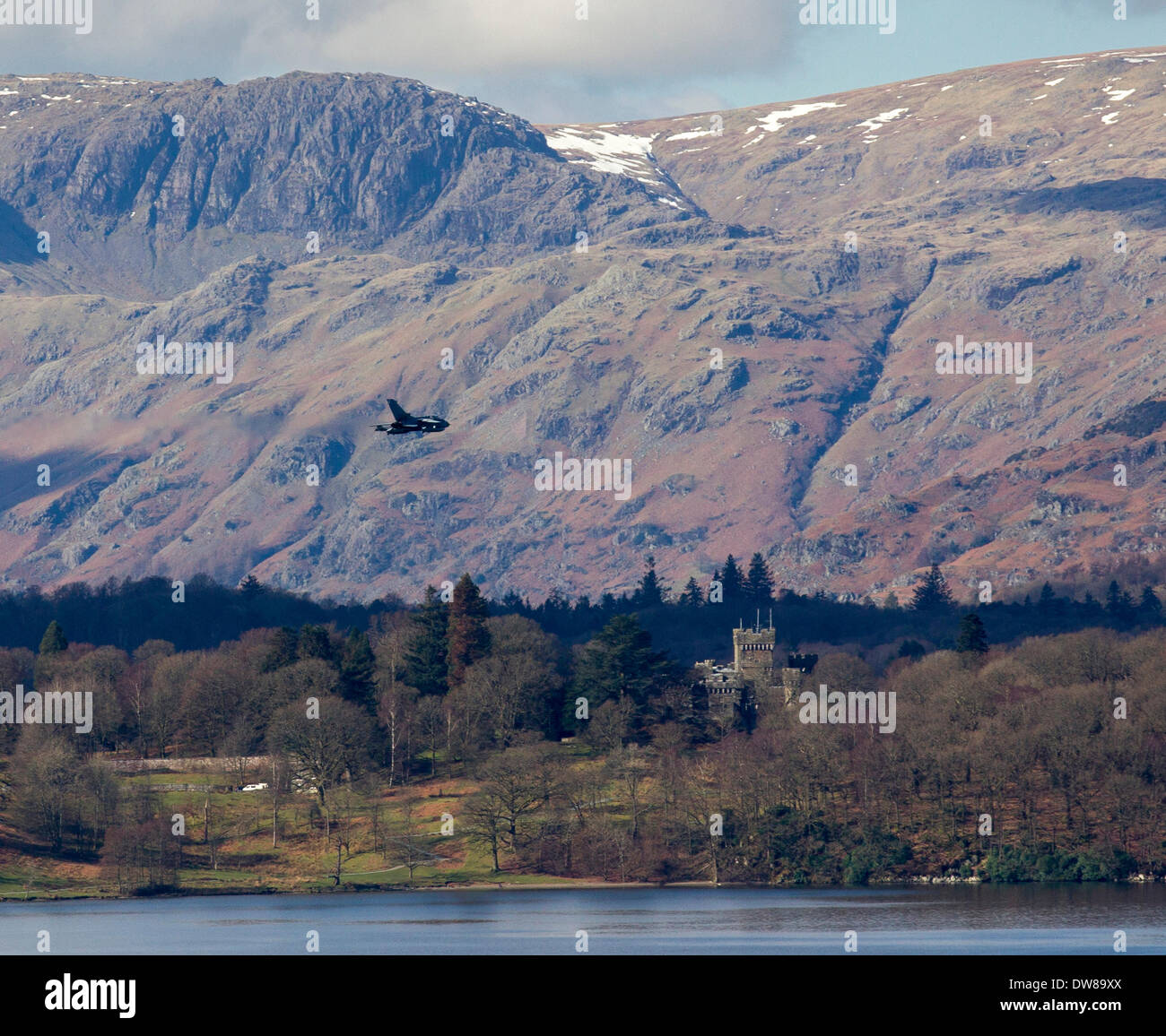 View from Queen Adelaide Hill, near Windermere, UK. 3rd March, 2014 ...