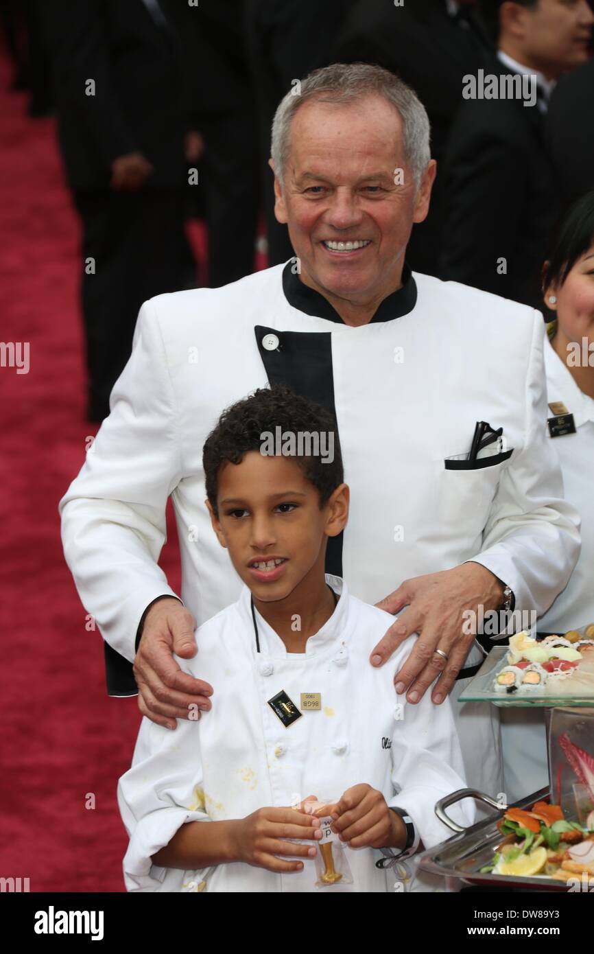 Wolfgang Puck and his son Oliver attend the 86th Academy Awards aka ...