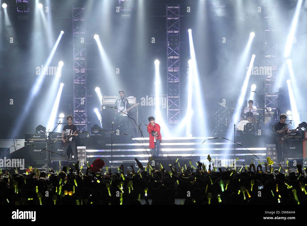 Taipei, China. 28th Feb, 2014. South Korean boy band FTISLAND perform ...