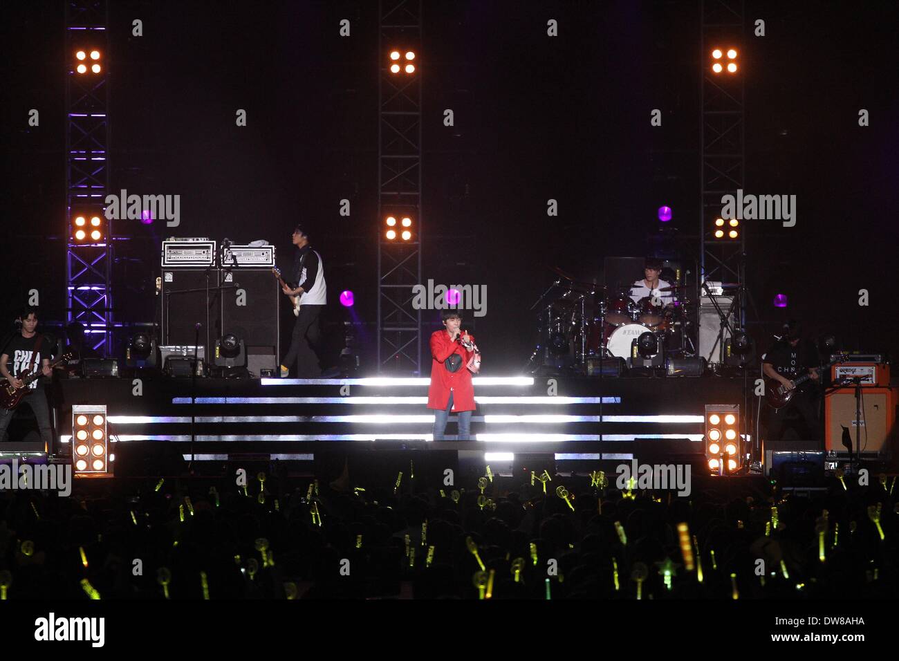 Taipei, China. 28th Feb, 2014. South Korean boy band FTISLAND perform ...