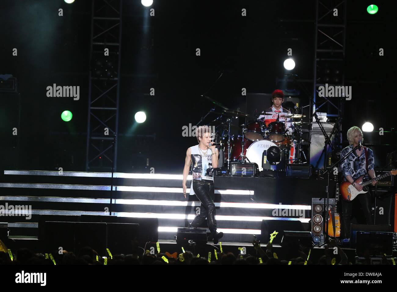 Taipei, China. 28th Feb, 2014. South Korean boy band FTISLAND perform ...