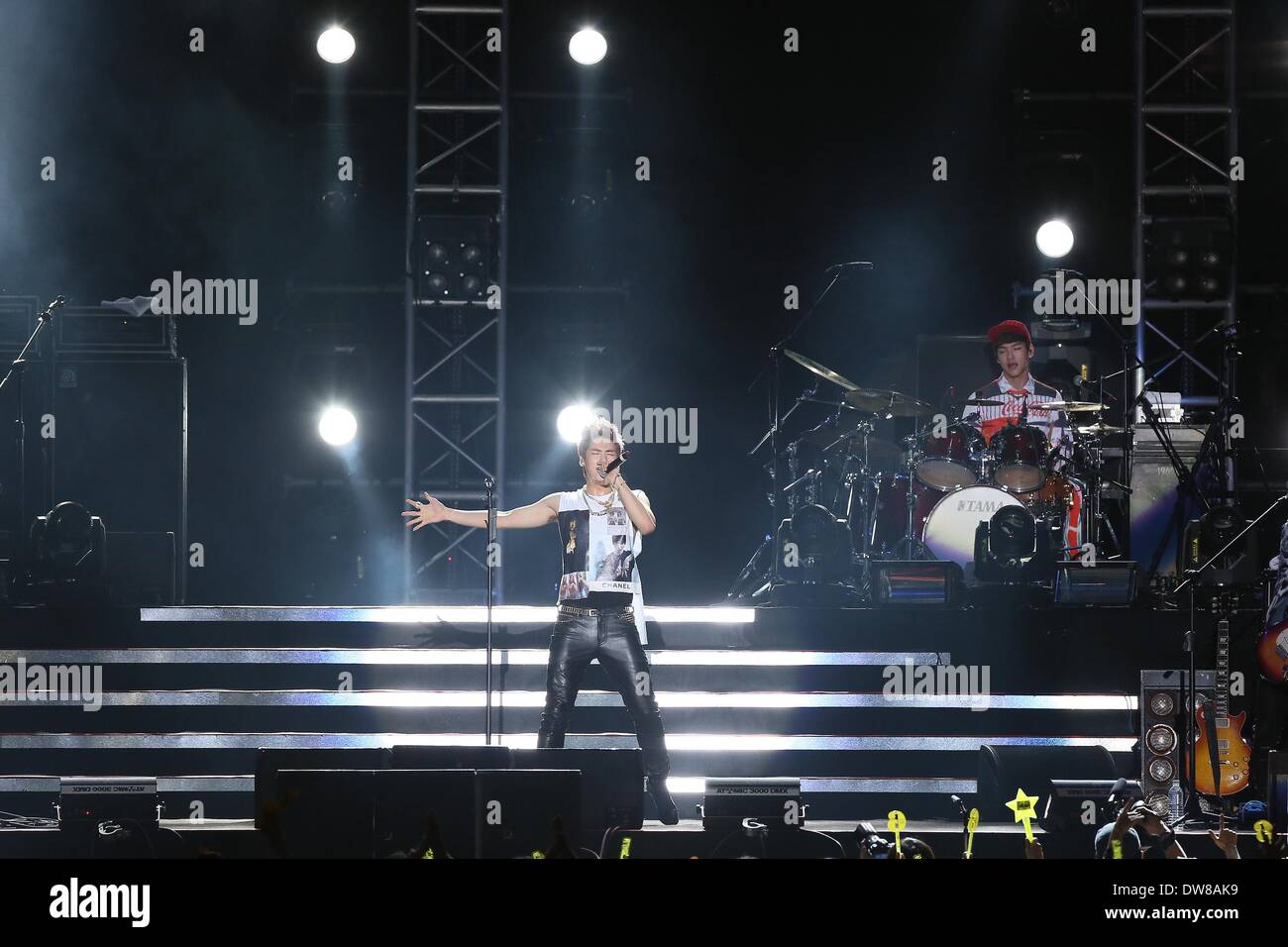 Taipei, China. 28th Feb, 2014. South Korean boy band FTISLAND perform ...