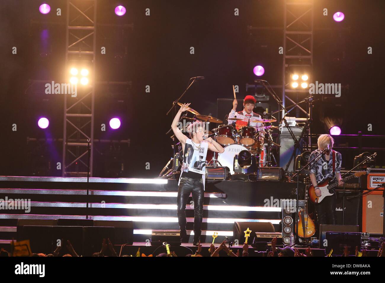 Taipei, China. 28th Feb, 2014. South Korean boy band FTISLAND perform ...