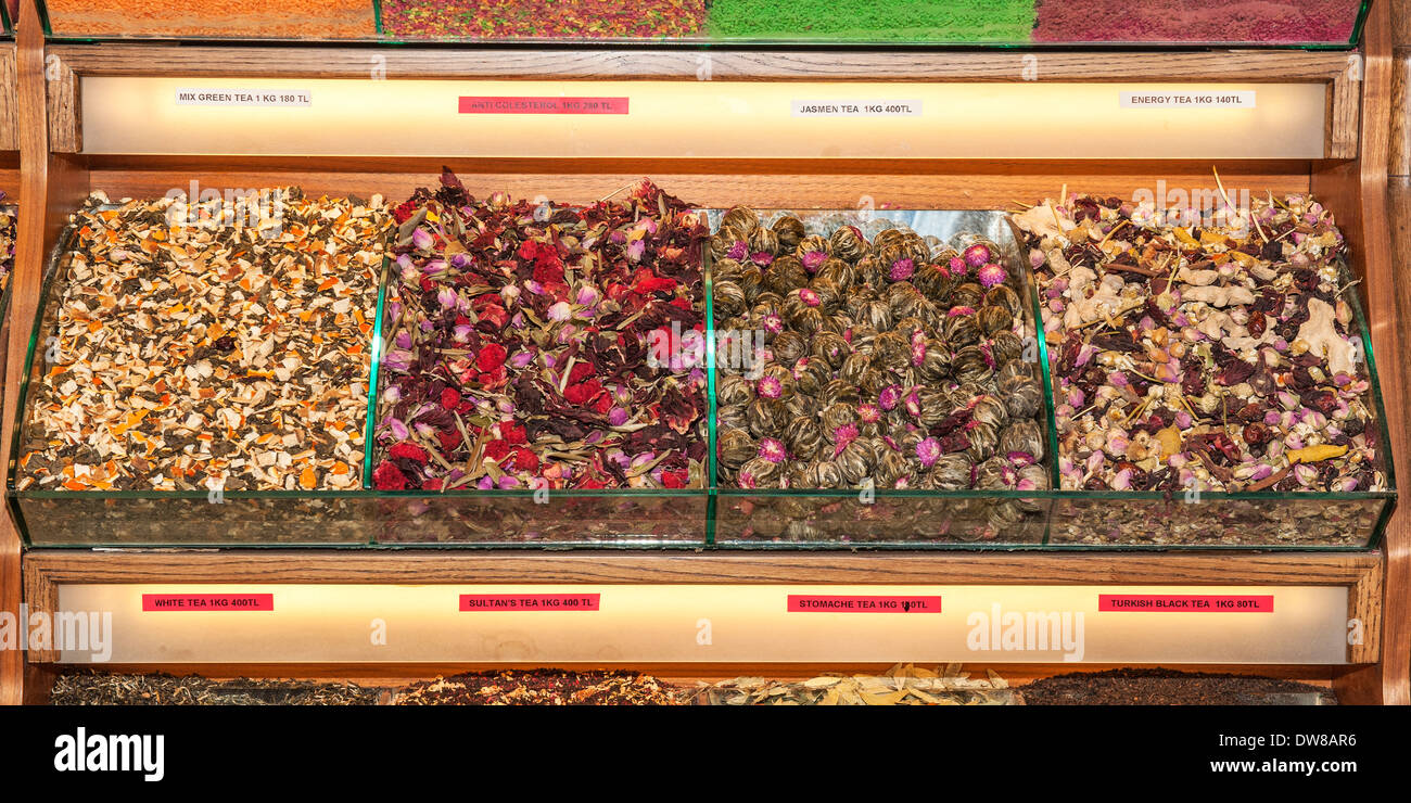 Tea bulbs, Egyptian bazaar, Istanbul, Turkey Stock Photo - Alamy