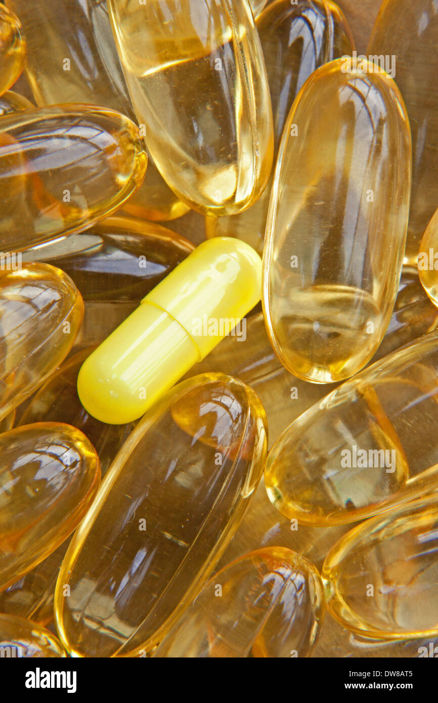 Close up shot of medicinal capsules Stock Photo - Alamy