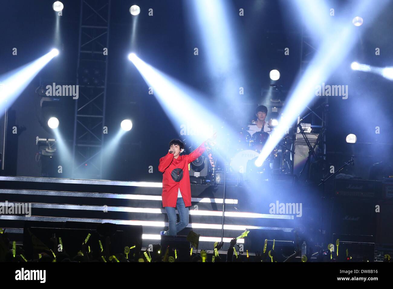 Taipei, China. 28th Feb, 2014. South Korean boy band FTISLAND perform ...