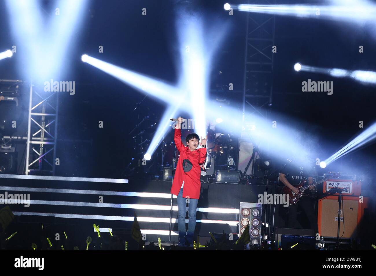Taipei, China. 28th Feb, 2014. South Korean boy band FTISLAND perform ...