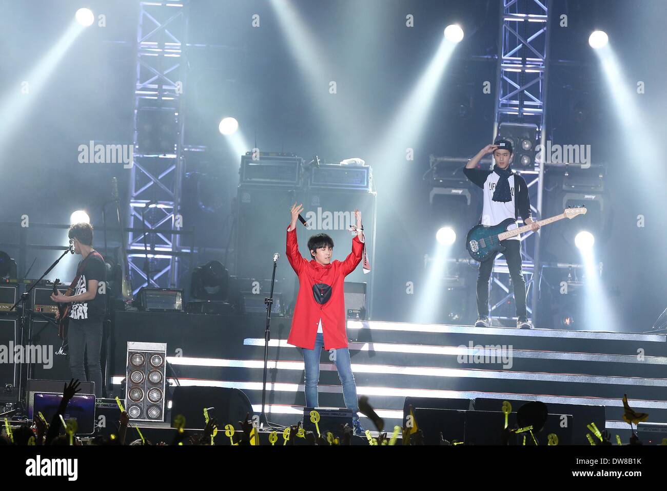Taipei, China. 28th Feb, 2014. South Korean boy band FTISLAND perform ...