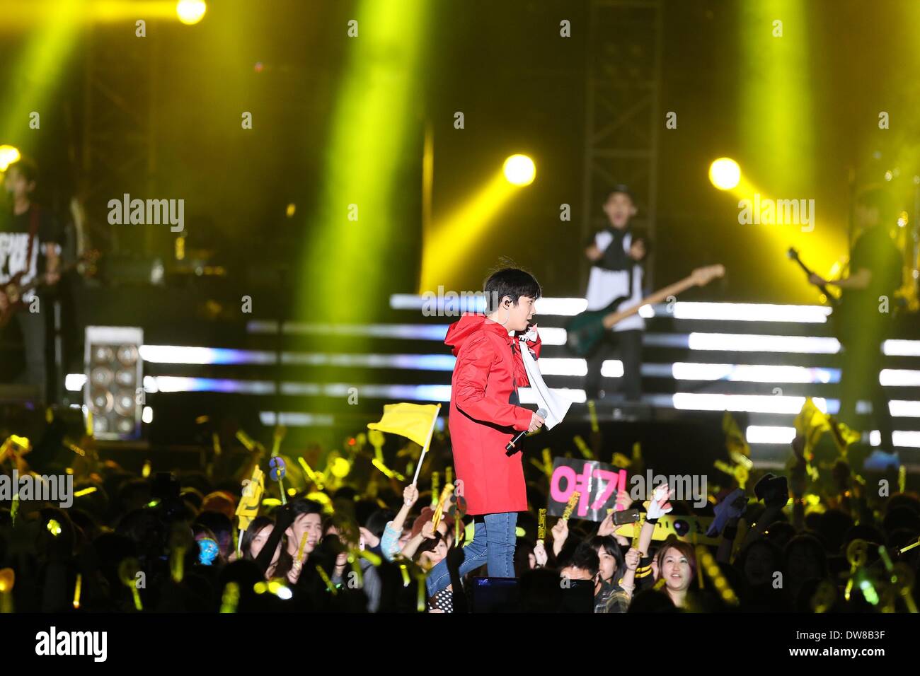 Taipei, China. 28th Feb, 2014. South Korean boy band FTISLAND perform ...