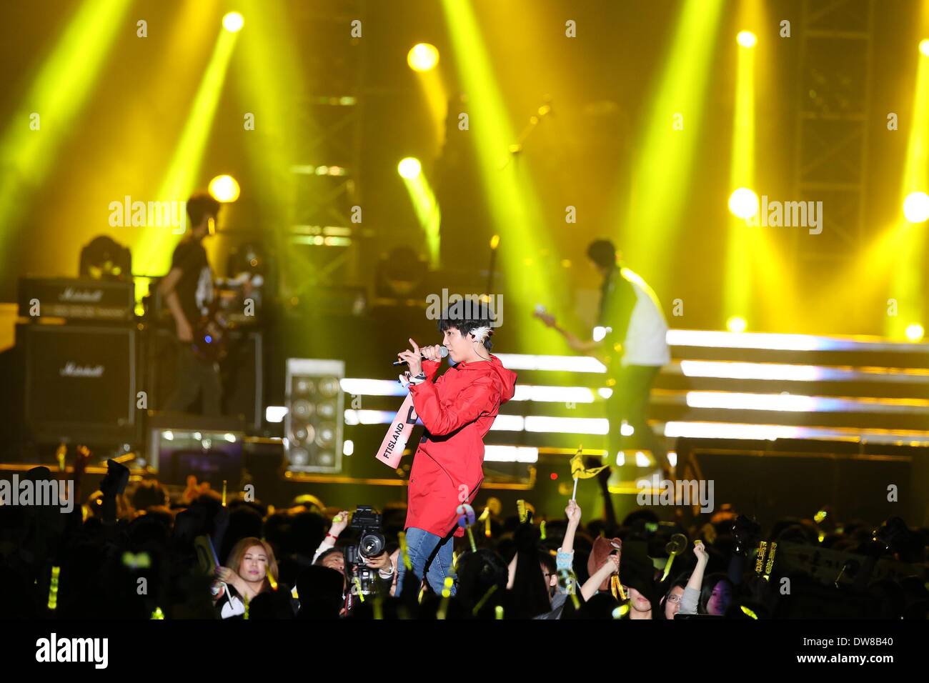 Taipei, China. 28th Feb, 2014. South Korean boy band FTISLAND perform ...