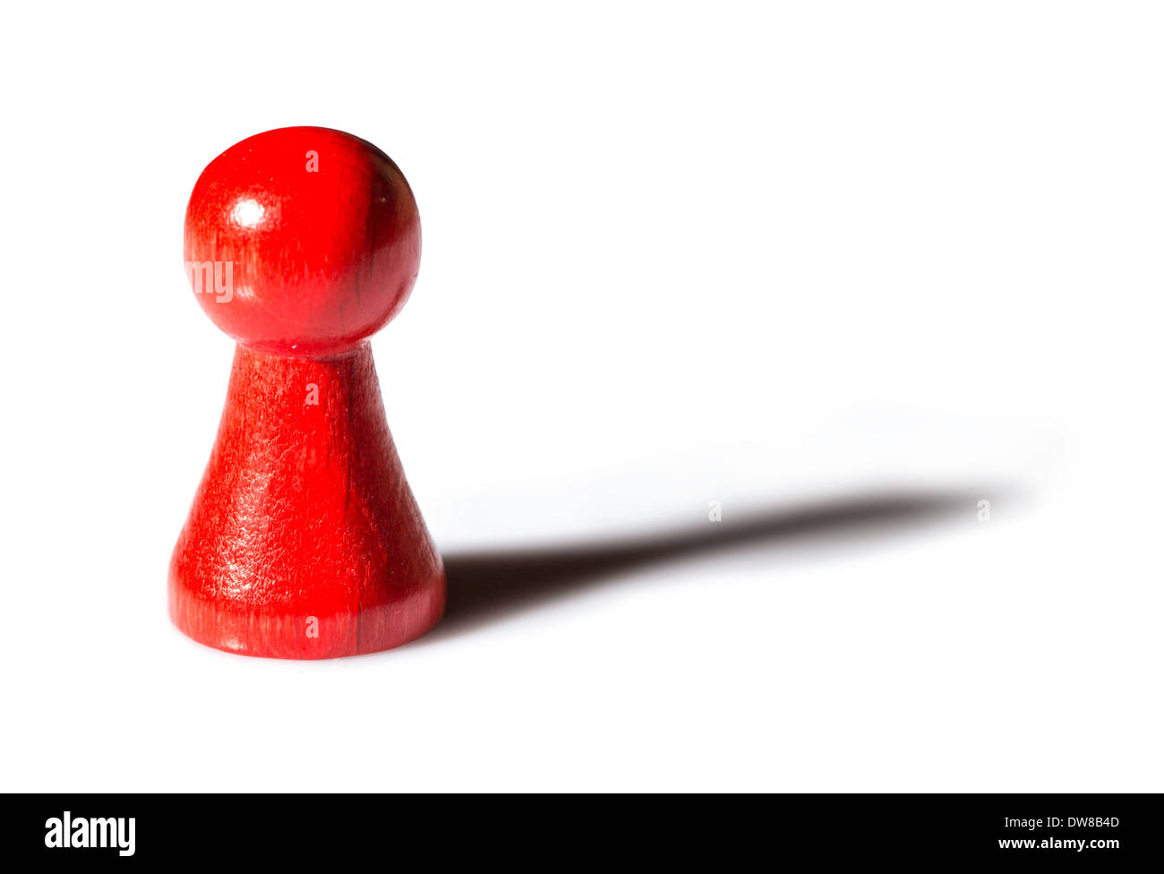 Red pawn on white background. Close up Stock Photo - Alamy