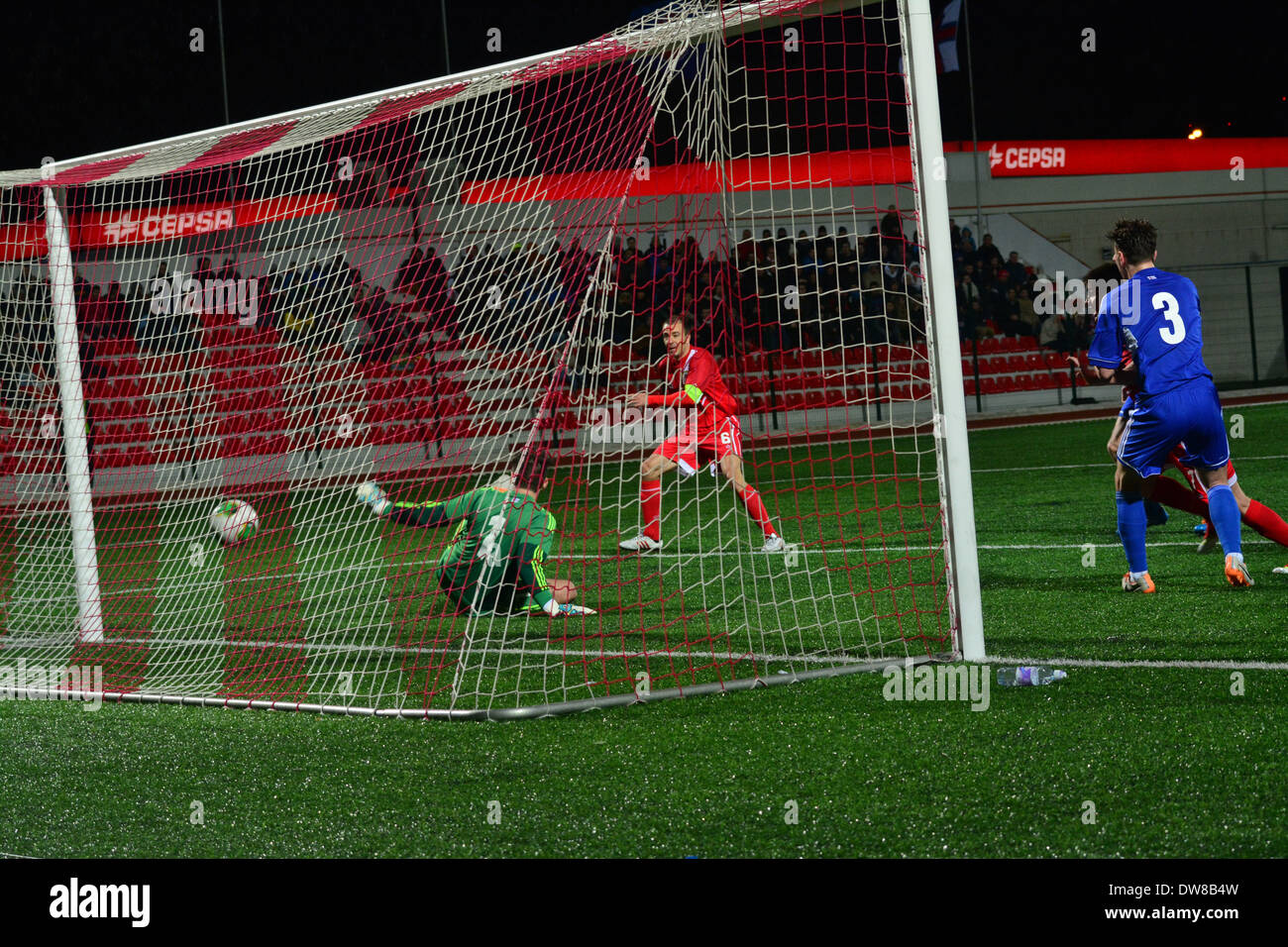 Gibraltar v Faroe Island at Victoria Stadium, Gibraltar. Gibraltar ...