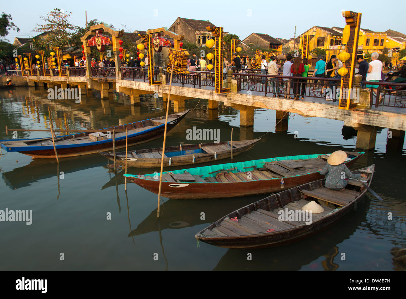 Son Thu Bon River bridge, Hoi An Vietnam Stock Photo - Alamy