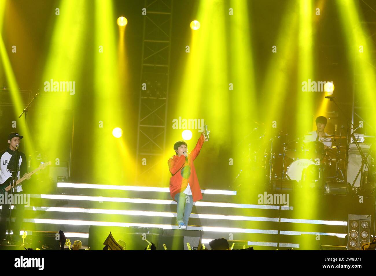 Taipei, China. 28th Feb, 2014. South Korean boy band FTISLAND perform ...