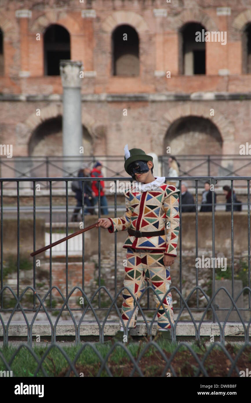 Rome, Italy. 2nd March 2014. Carnival on Via dei Fori Imperiali street ...