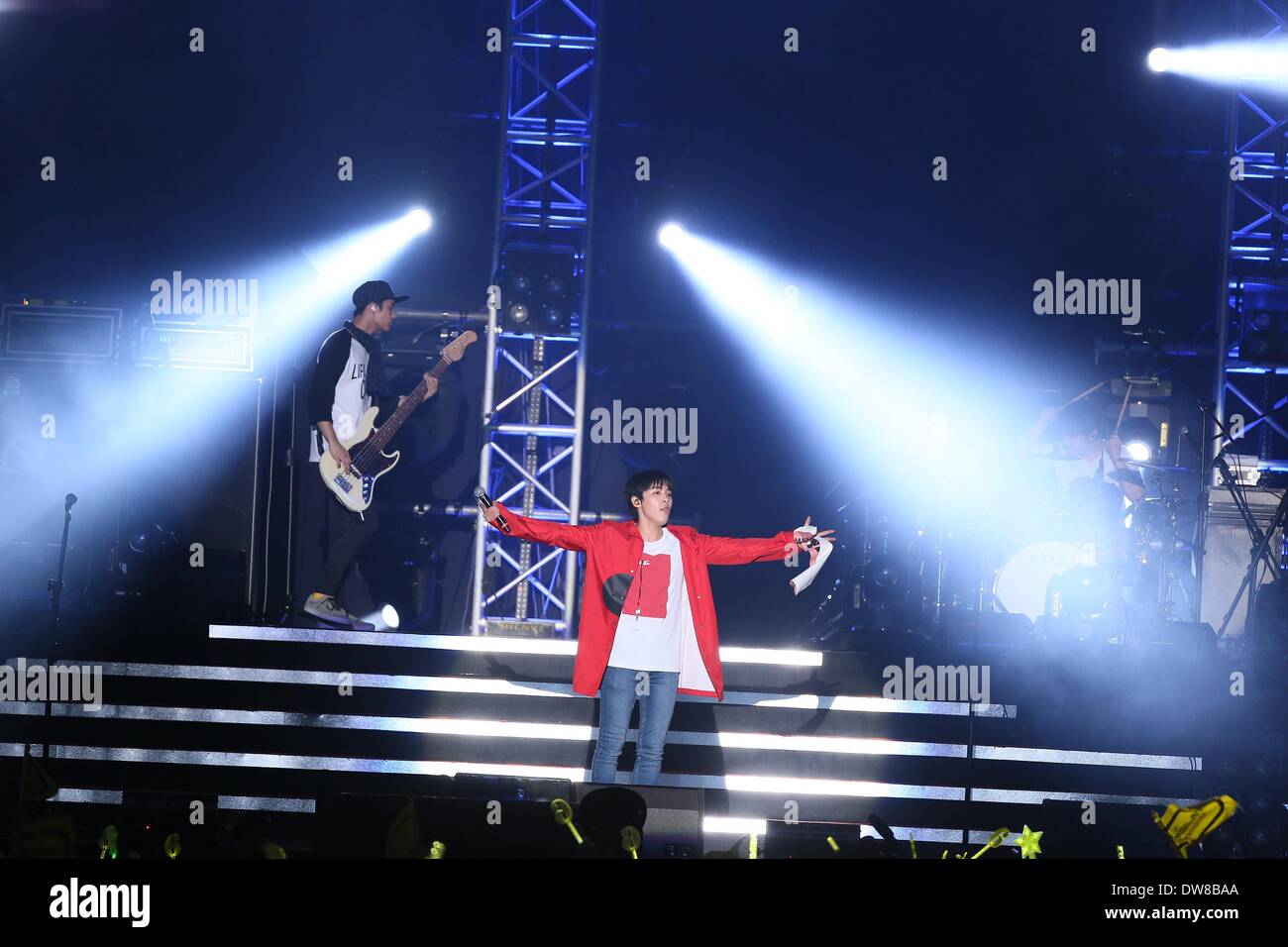 Taipei, China. 28th Feb, 2014. South Korean boy band FTISLAND perform ...