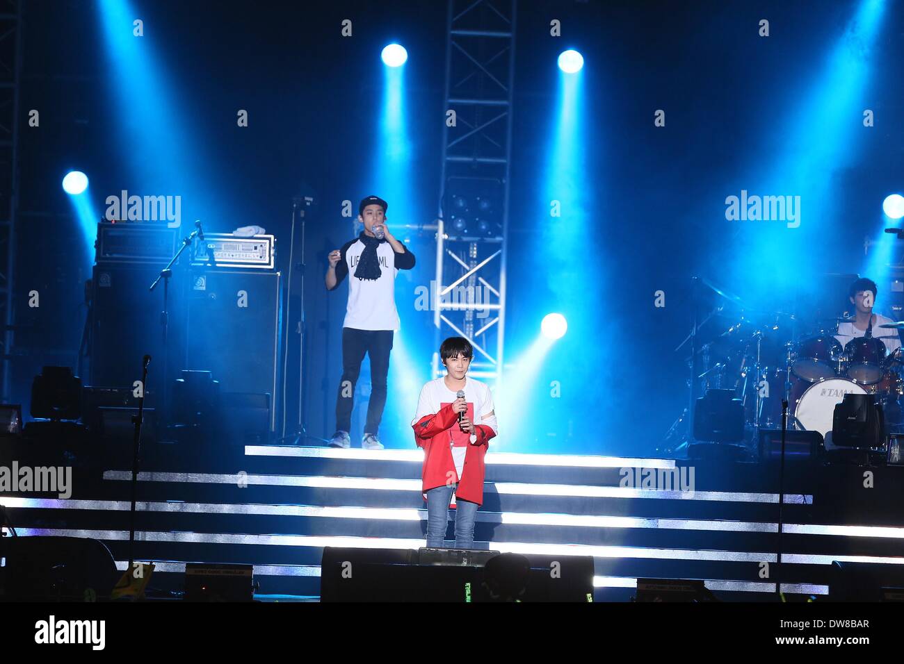 Taipei, China. 28th Feb, 2014. South Korean boy band FTISLAND perform ...