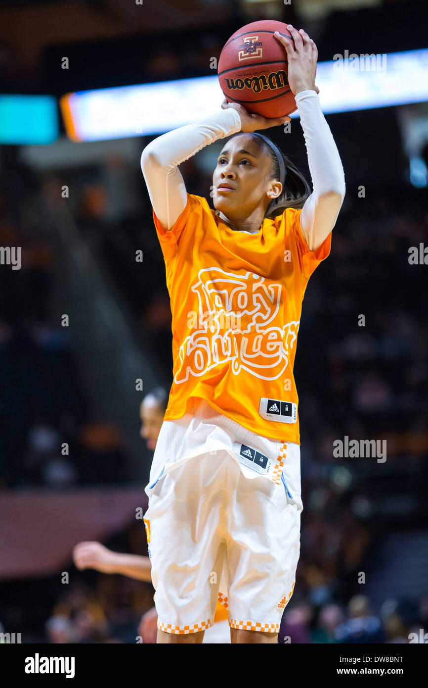 Knoxville, TN, USA. 2nd Mar, 2014. March 2, 2014:senior Meighan Simmons ...