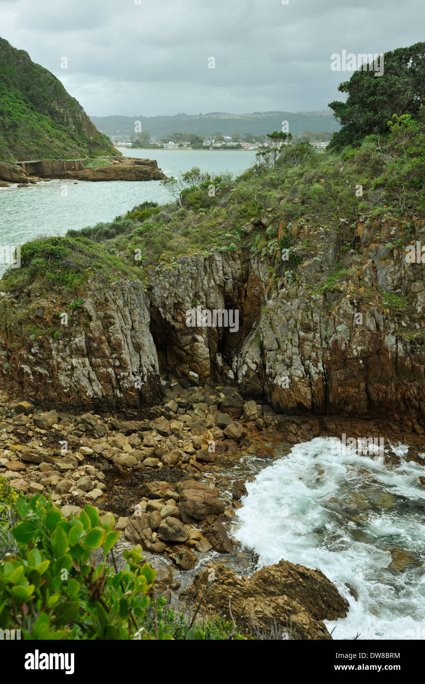 Scenic view of Thessen Island over Knysna lagoon from Featherbed nature ...