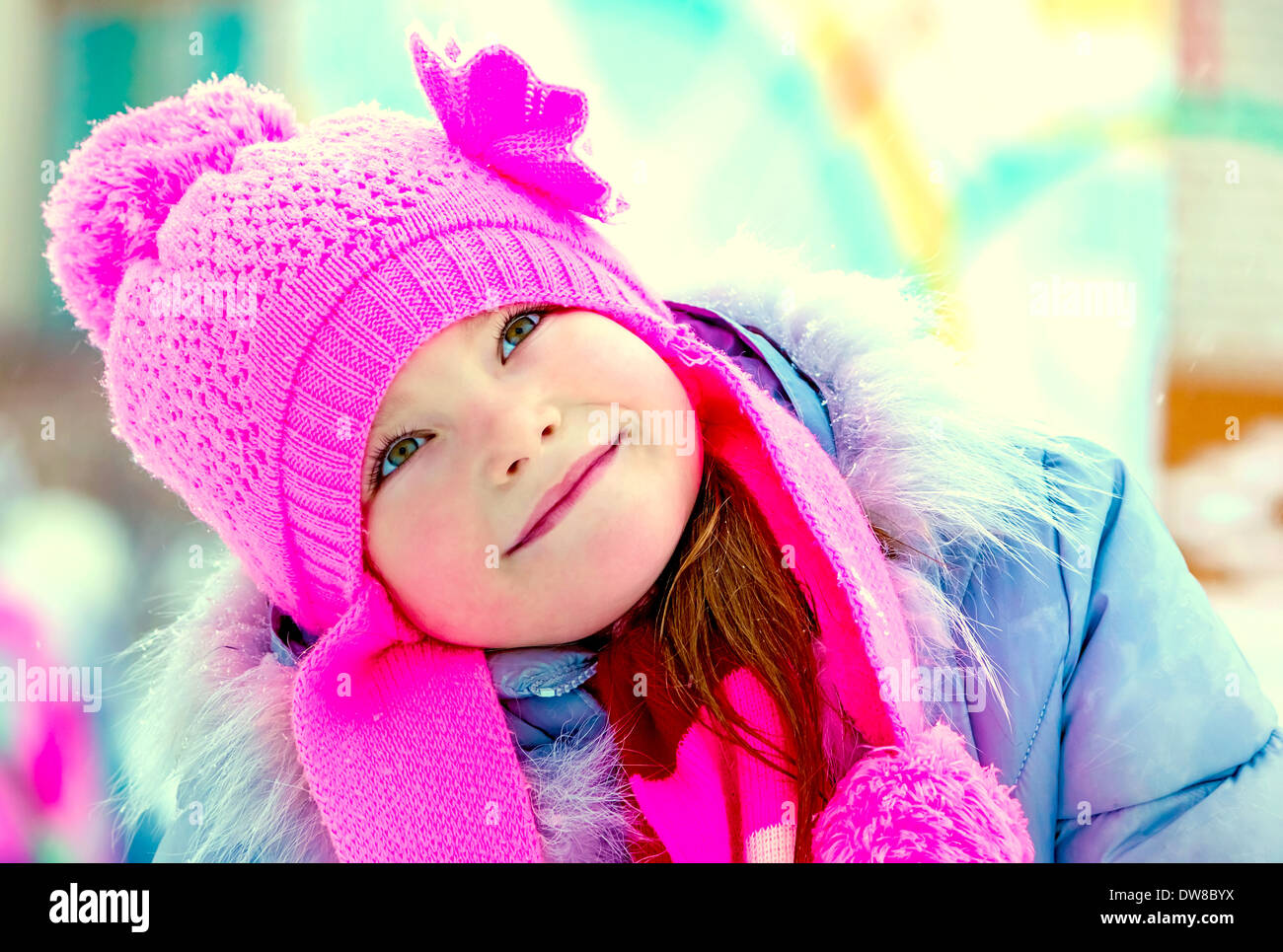 Girl in pink cap hi-res stock photography and images - Alamy