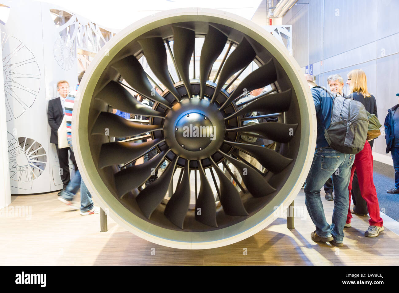 ILA Berlin Air Show 2012. Stand of MTU Aero Engines AG - is a German ...