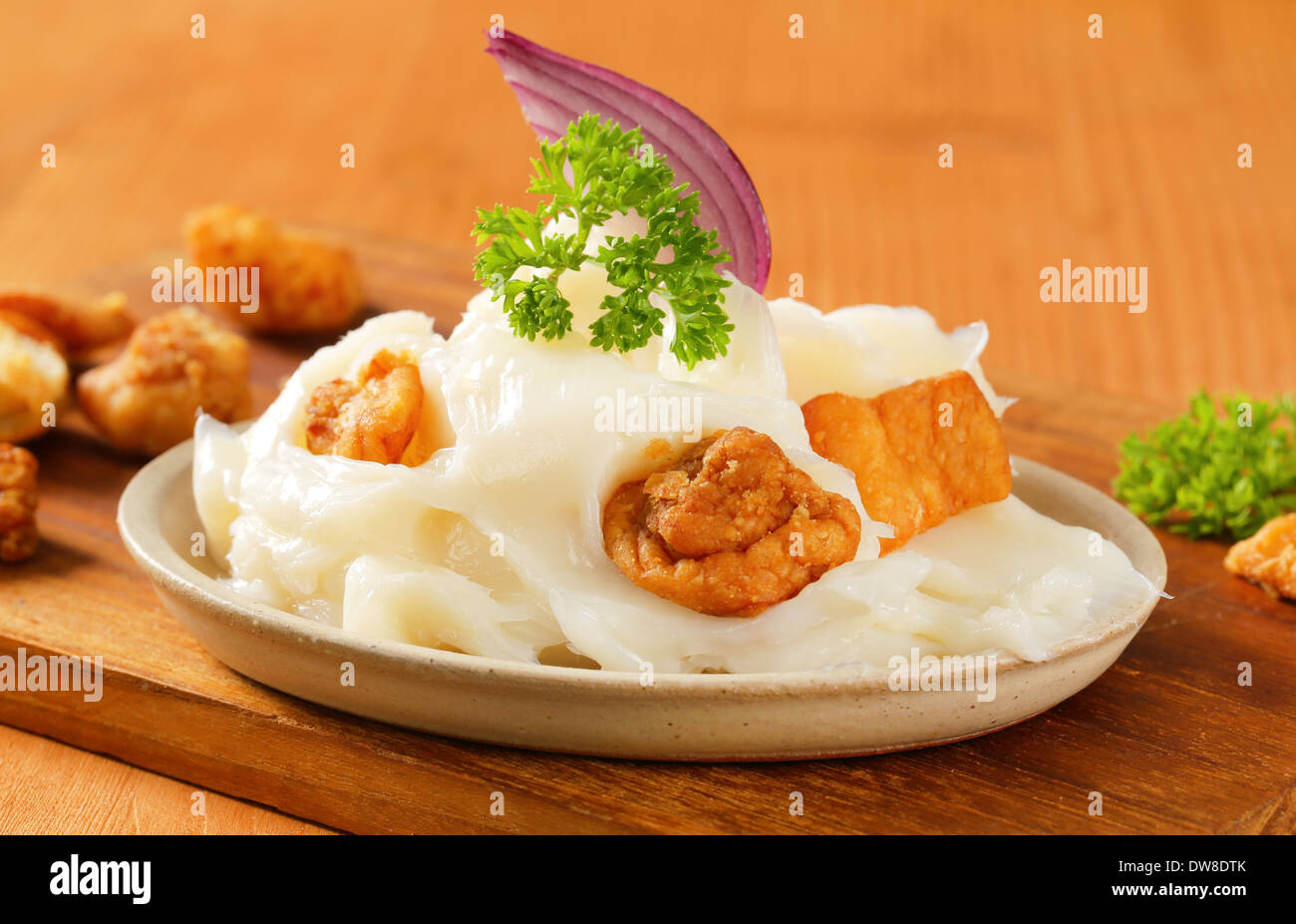 Pork fat spread with crispy greaves Stock Photo - Alamy