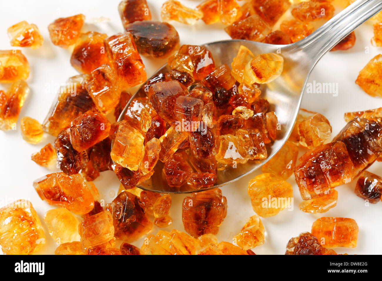 Brown rock candy with fine caramel flavor Stock Photo - Alamy