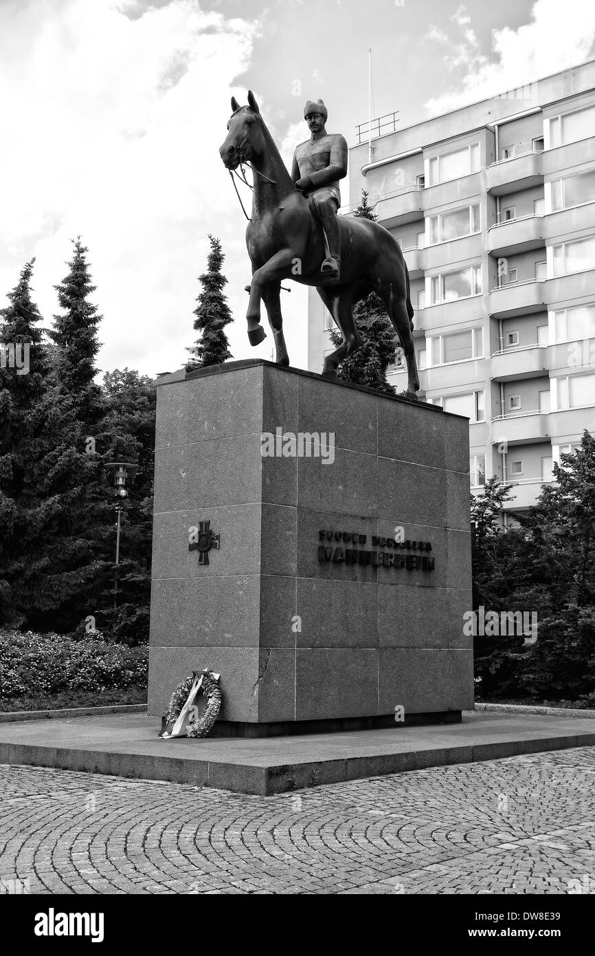 Monument to the Finnish military leader and statesman Baron Carl Gustaf ...