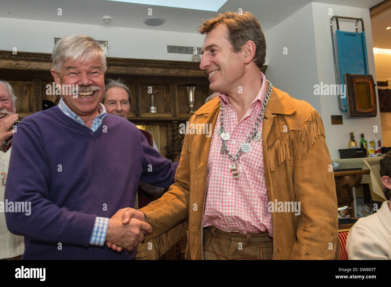 Cresta Club Secretary David Payne (blue pullover) hand over position ...