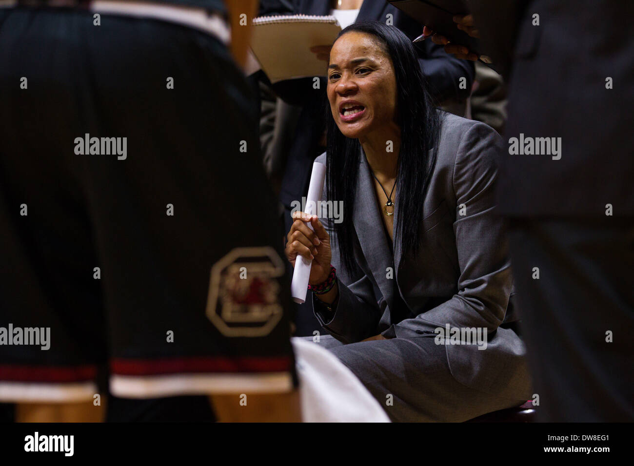 Knoxville, TN, USA. 2nd Mar, 2014. March 2, 2014:head coach Dawn Staley ...