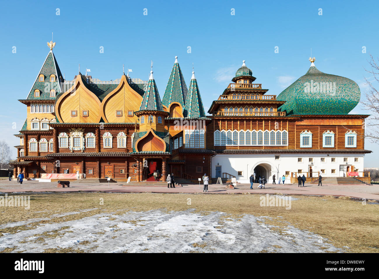 front view of Great Wooden Palace of russian Tsar Aleksey Mikhailovich ...