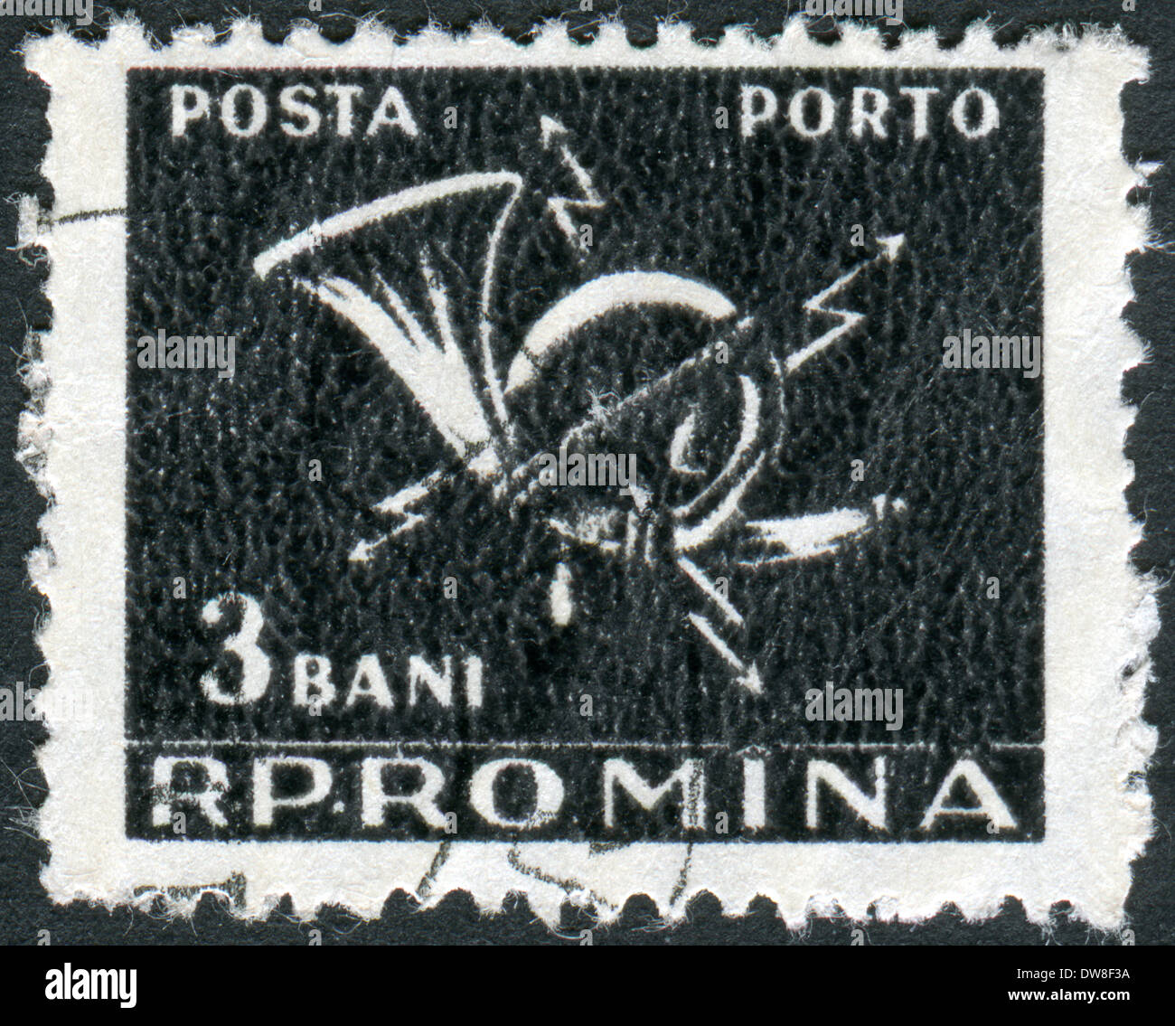ROMANIA - CIRCA 1957: Postage stamp printed in Romania, shows postal ...