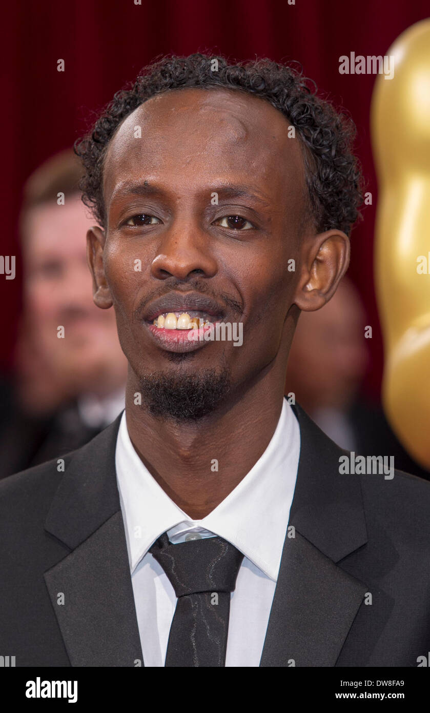 BARKHAD ABDI 86TH ANNUAL ACADEMY AWARDS RED CARPET LOS ANGELES USA 02 March 2014 Stock Photo - Alamy