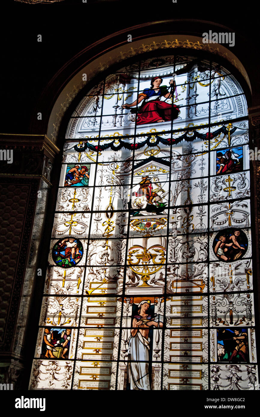 Stained glass windows at the Victoria & Albert Museum in London, UK ...