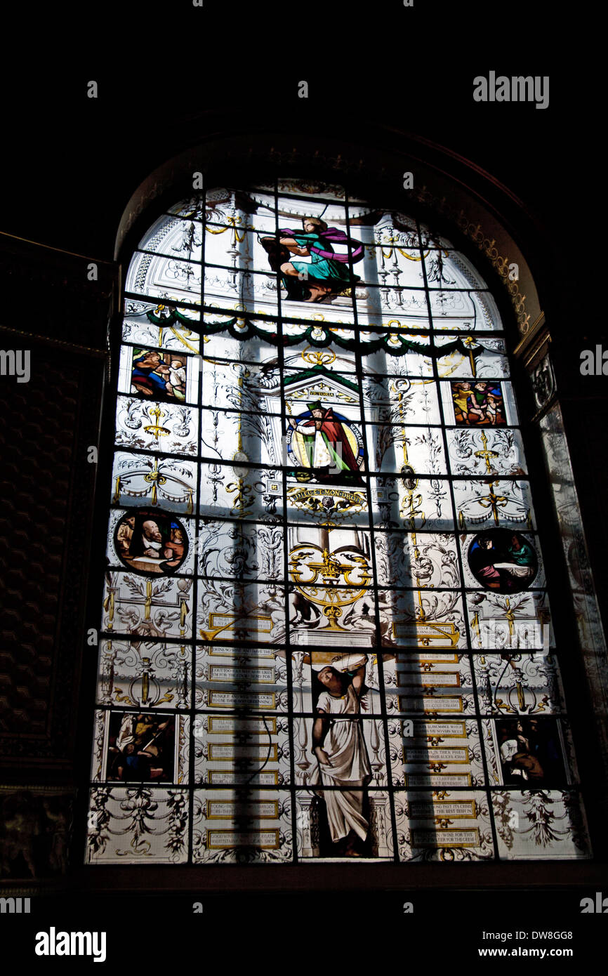 Stained glass windows at the Victoria & Albert Museum Stock Photo - Alamy