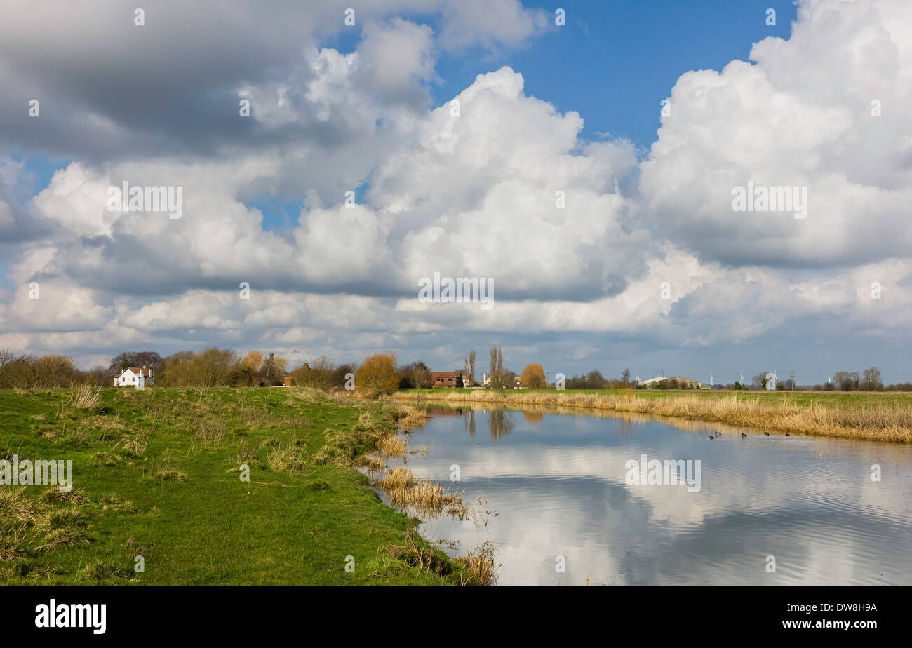 The river Hull on a bright sunny winter's afternoon showing the river ...