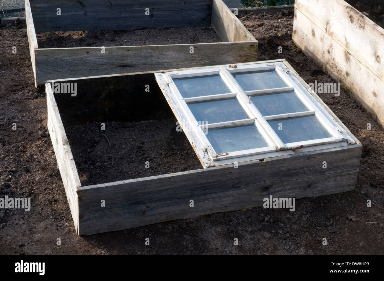 Building a hotbed Stock Photo - Alamy