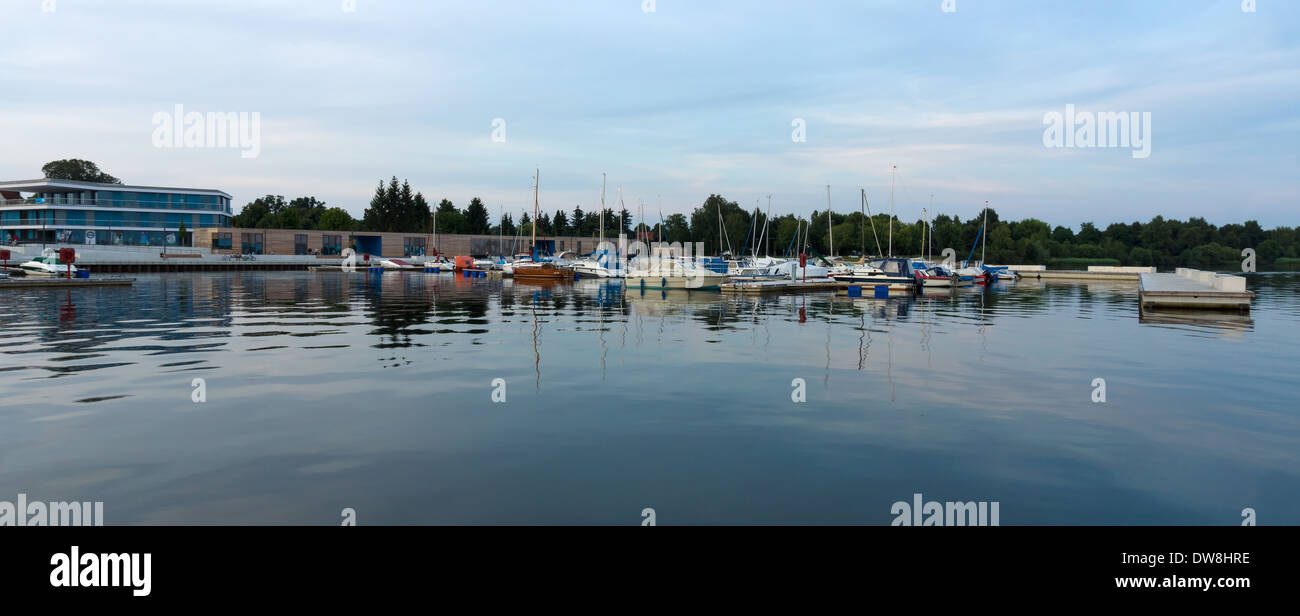 New Harbor on Lake Senftenberg. Brandenburg. Germany Stock Photo - Alamy