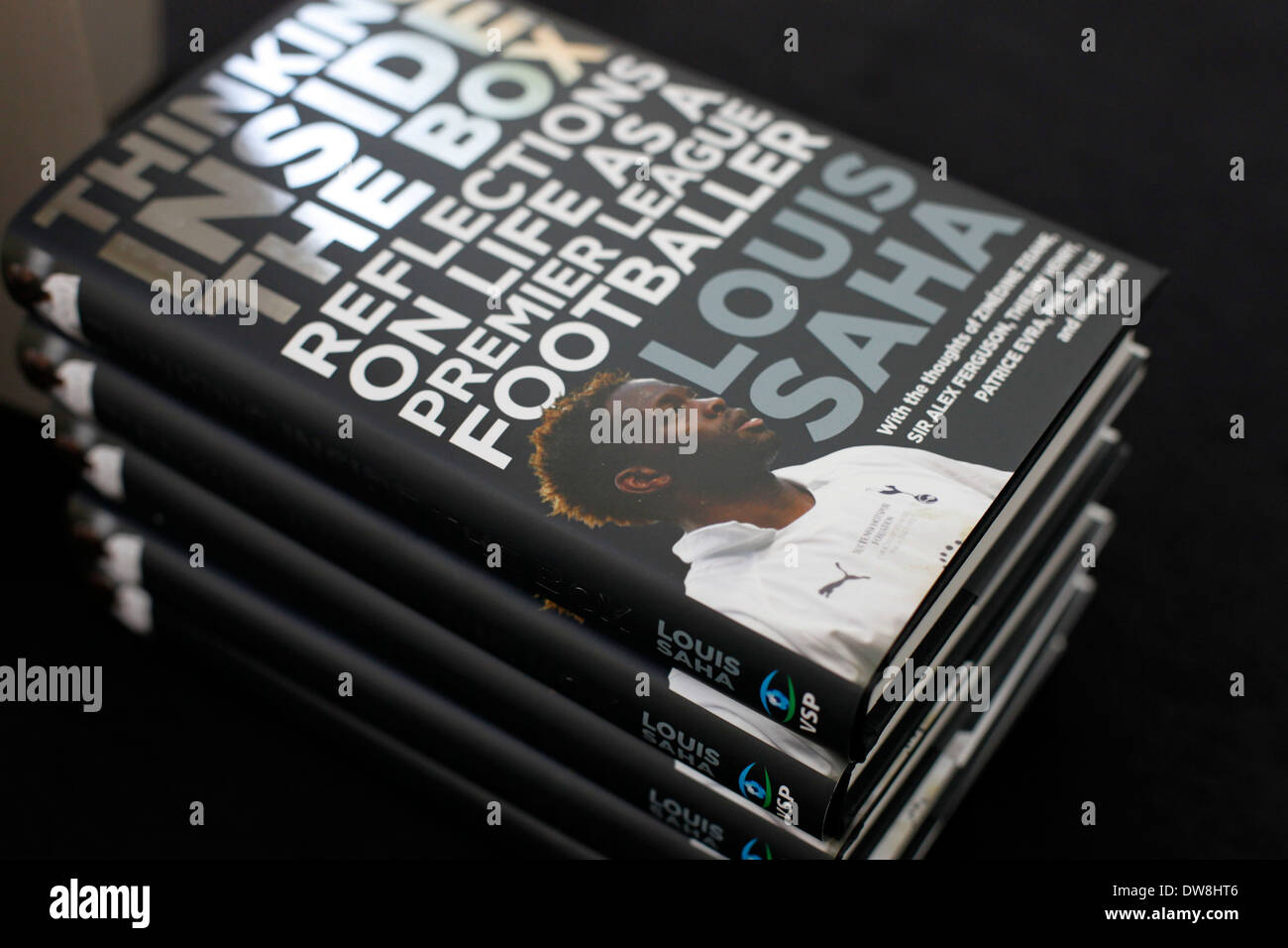 Louis Saha Tottenham Hotspur's footballer signs copies of his new ...