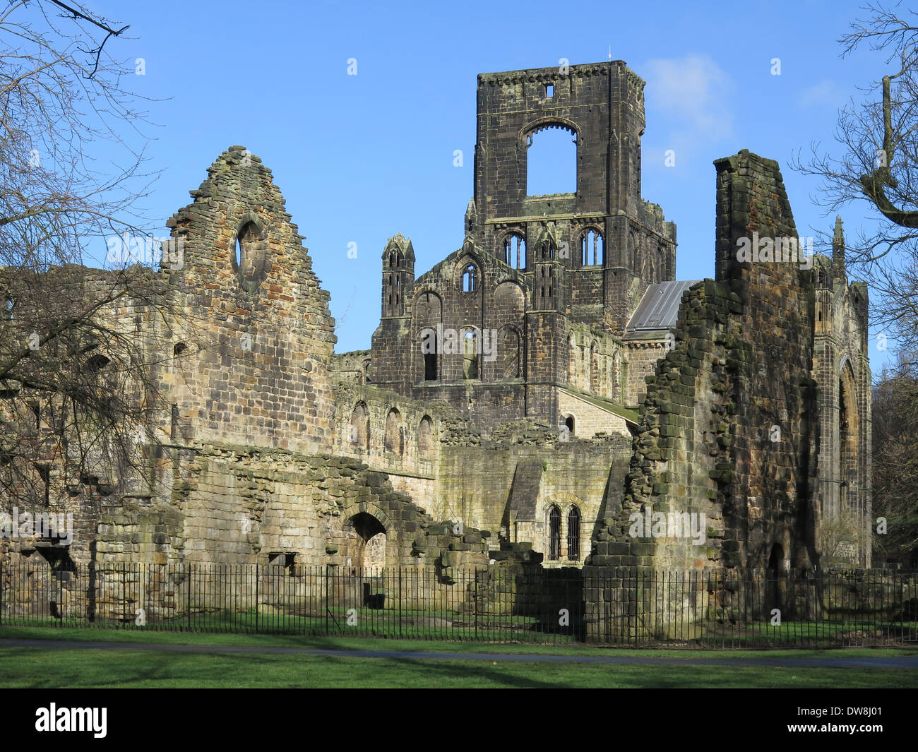 Kirkstall Abbey, Leeds, UK. A 12th Century Cistercian Abbey Stock Photo ...