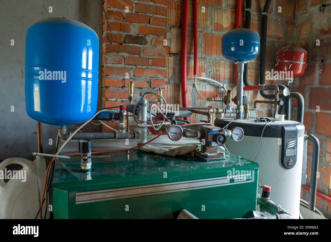 View from top of furnace and water heater, reminds me of some ...