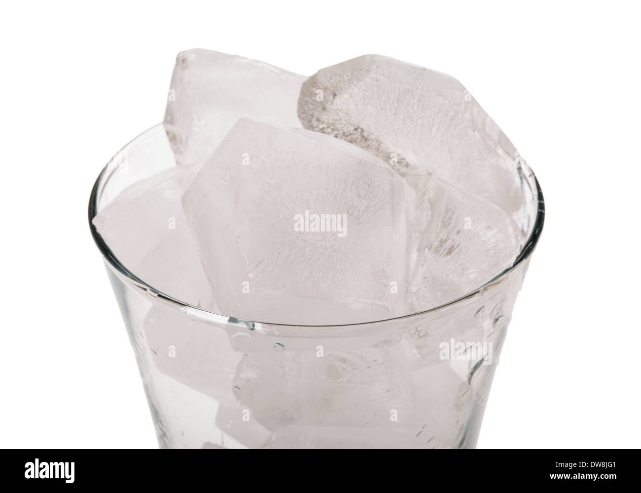 Glass full of ice isolated on white background Stock Photo - Alamy
