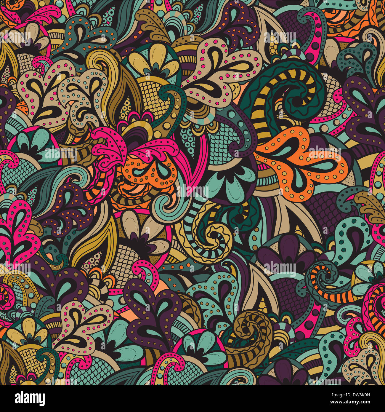 Seamless Vector floral pattern Stock Photo - Alamy