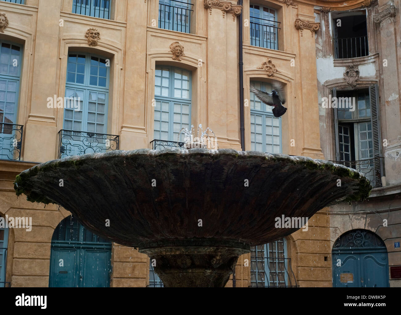 Aix en Provence Village Fountain Stock Photo - Alamy